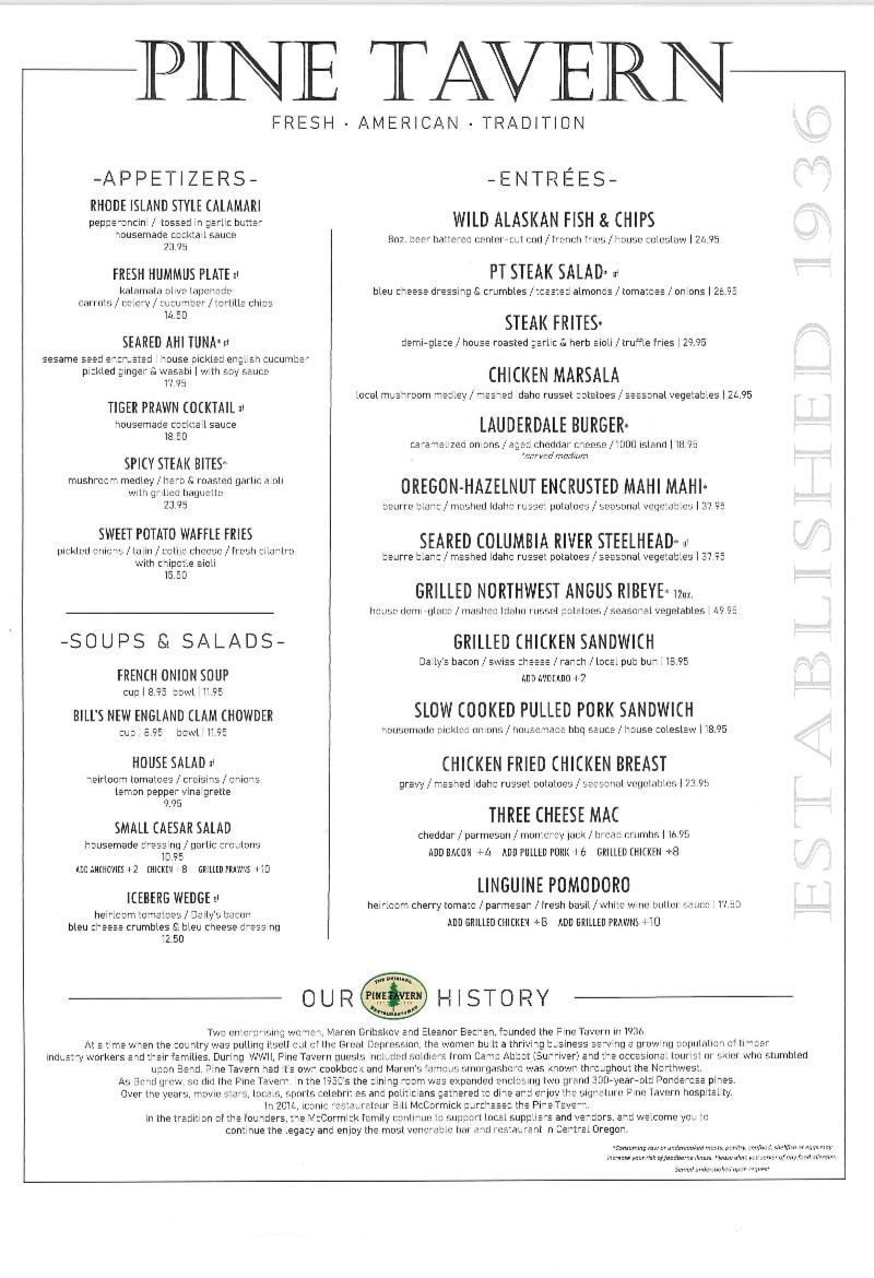 Menu Pine Tavern Restaurant Bar menu-pine-tavern-restaurant-bar